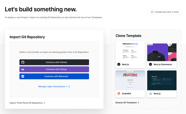 Vercel | Next.js Documentation | supastarter - SaaS starter kit for Next.js and Nuxt