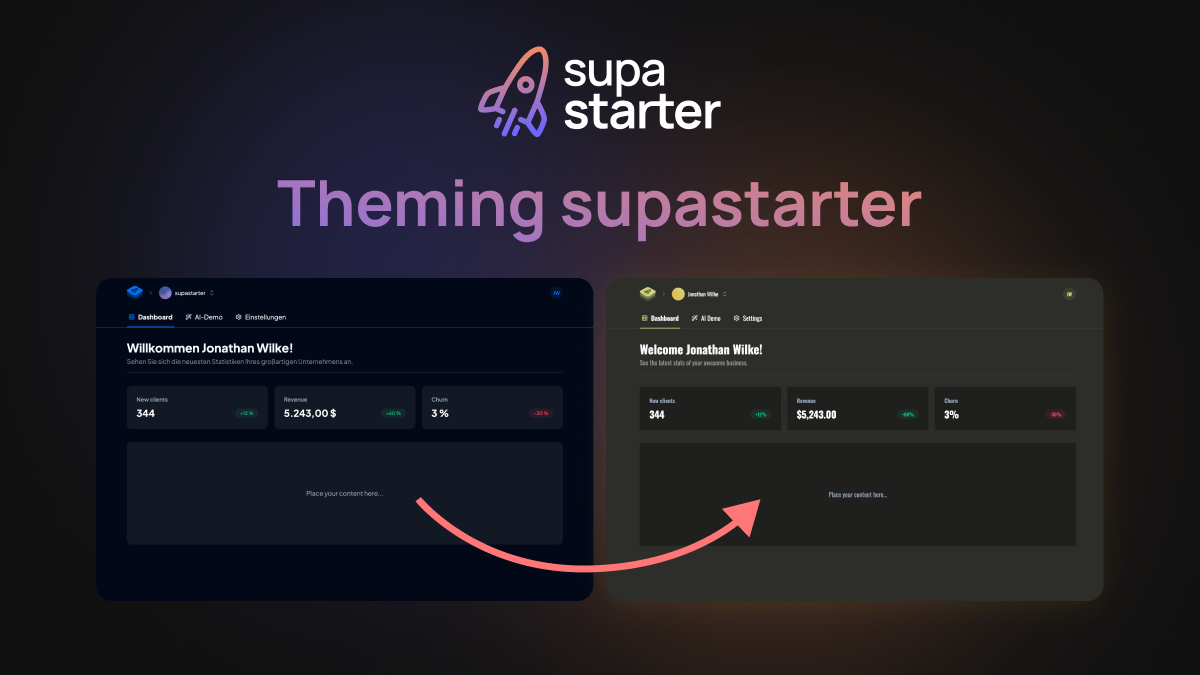 How the customize the theme of your supastarter application | supastarter - SaaS starter kit for ...